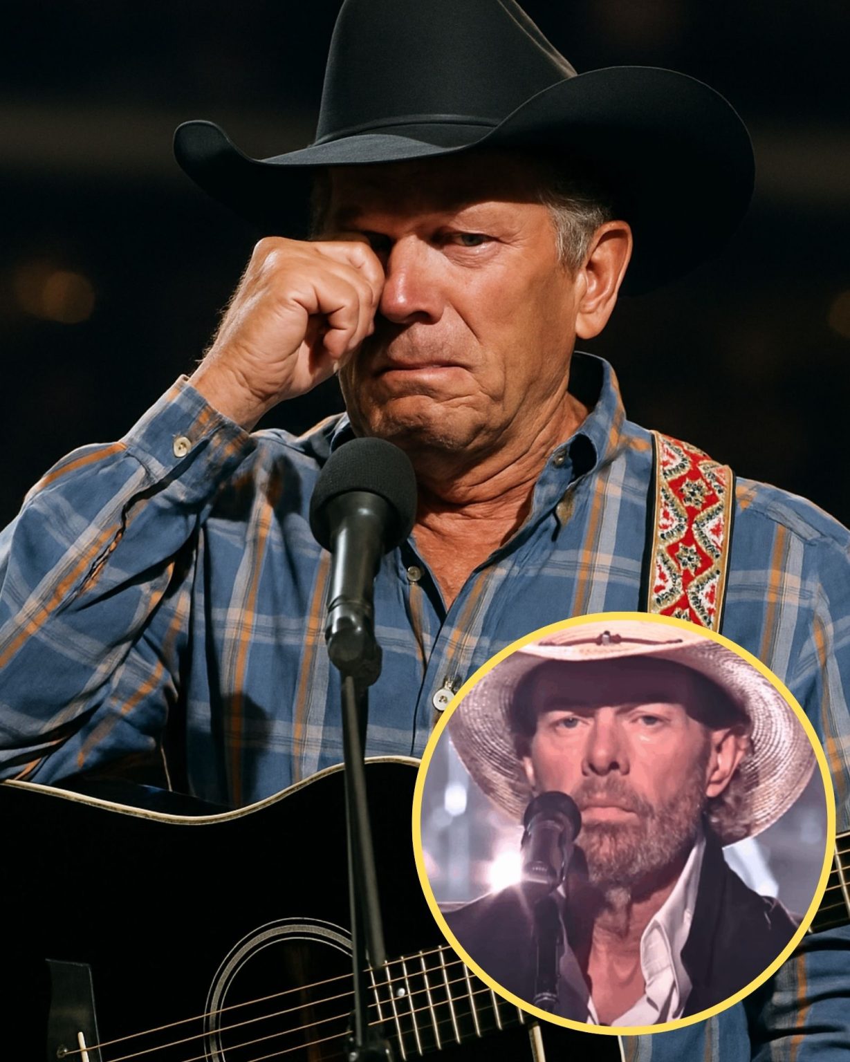 “George Strait Breaks Down in Tears on Stage Remembering Toby Keith ...